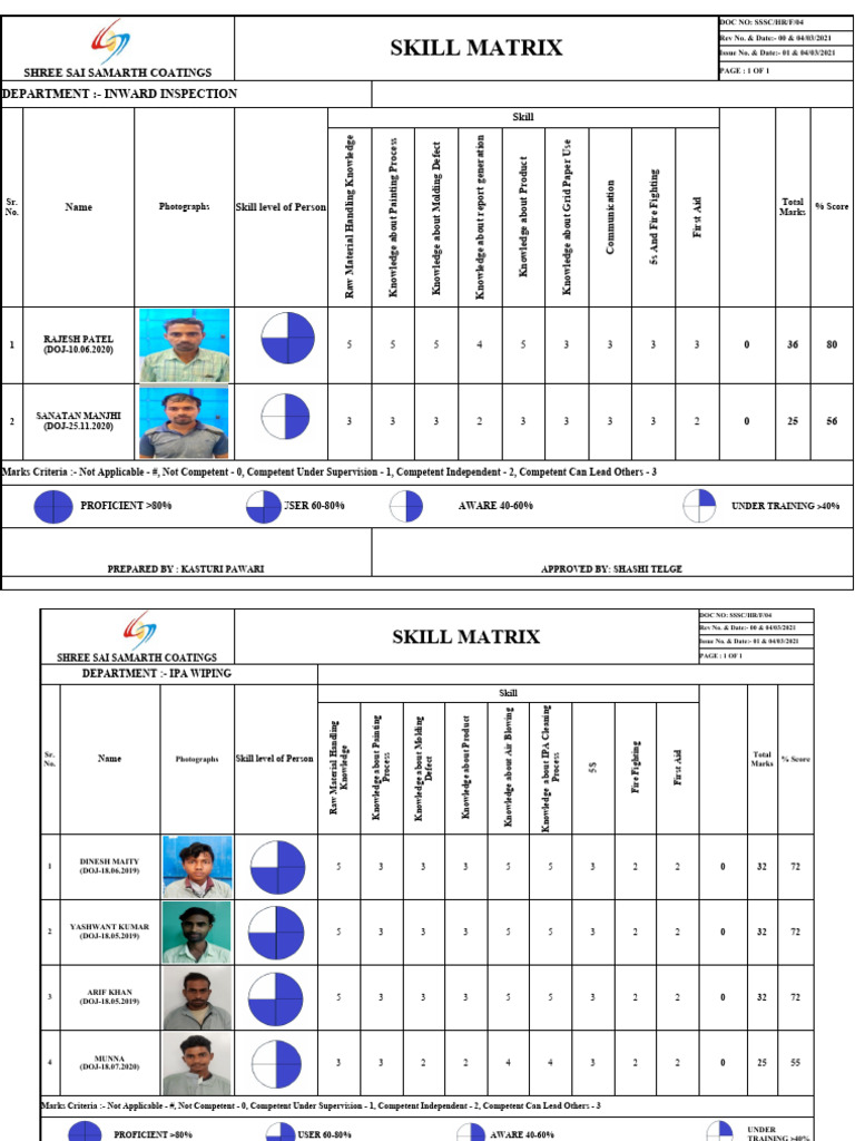 04) Skill Matrix | PDF