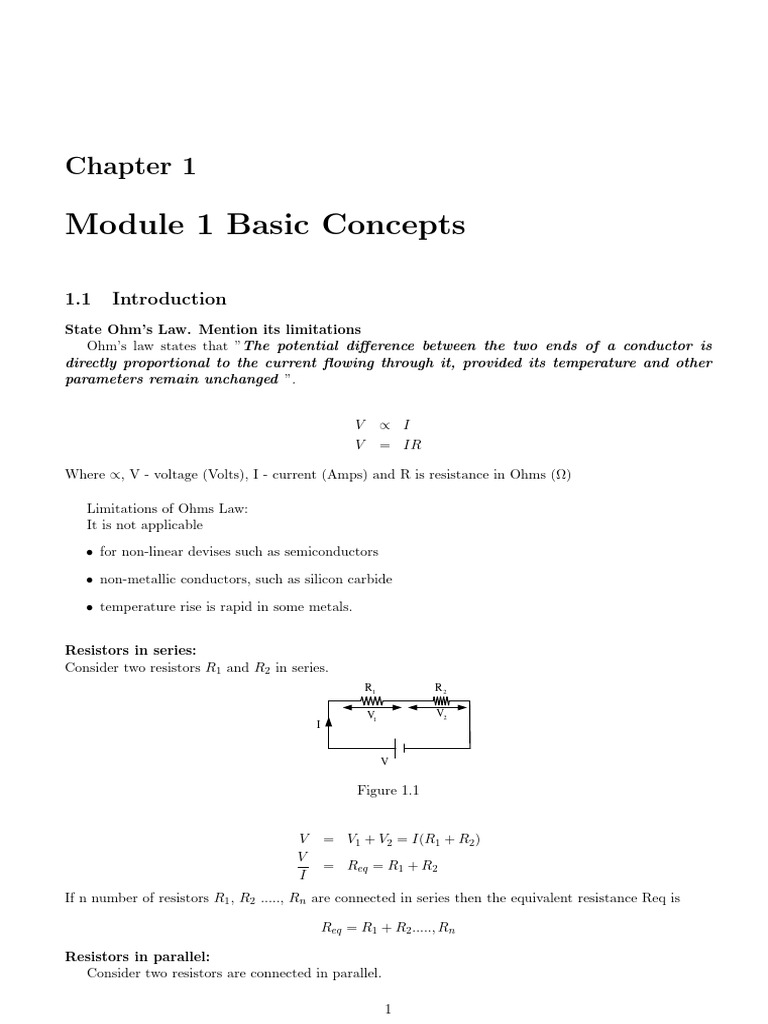 Mod1 Dc Circuit1 | PDF | Series And Parallel Circuits | Resistor