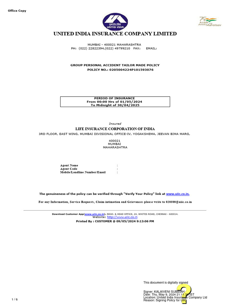 Group Personal Accident Policy Details | PDF | Insurance | Underwriting