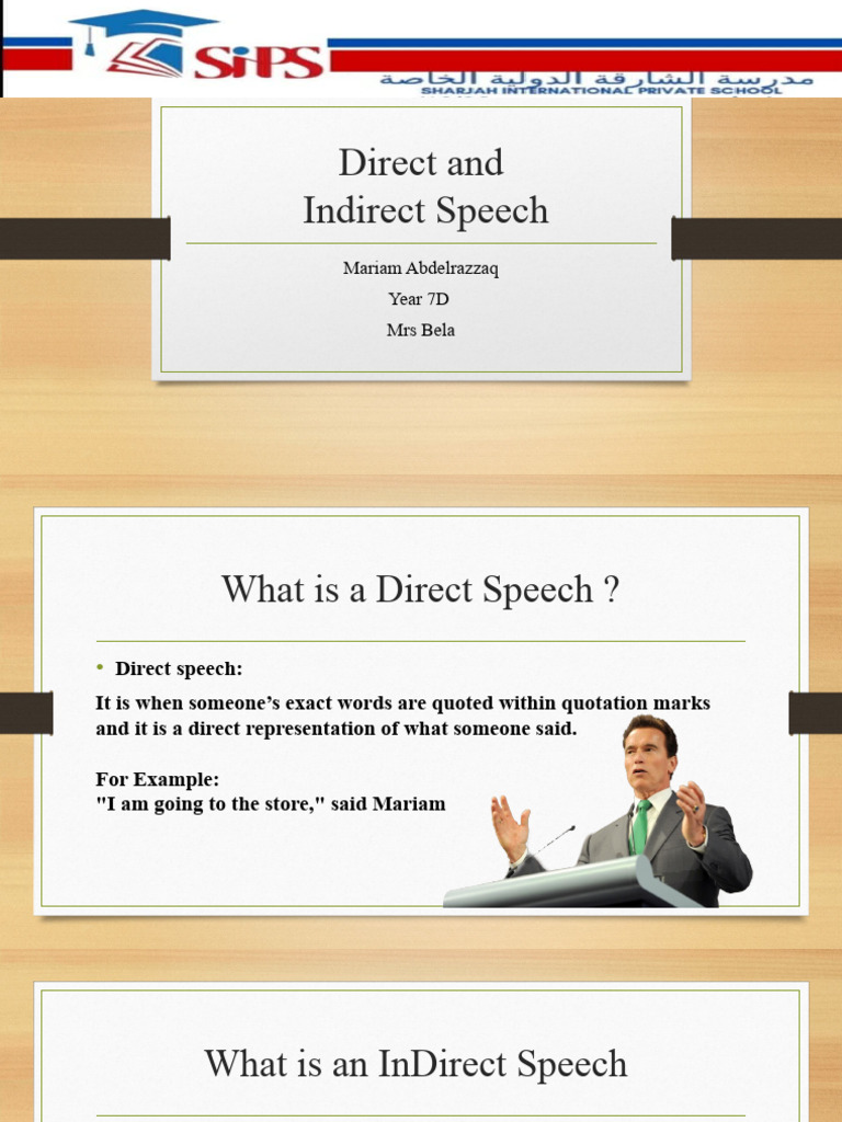 Direct & InDirect Speech by Mariam Abdelrazzaq | PDF | Linguistic Morphology | Language Mechanics