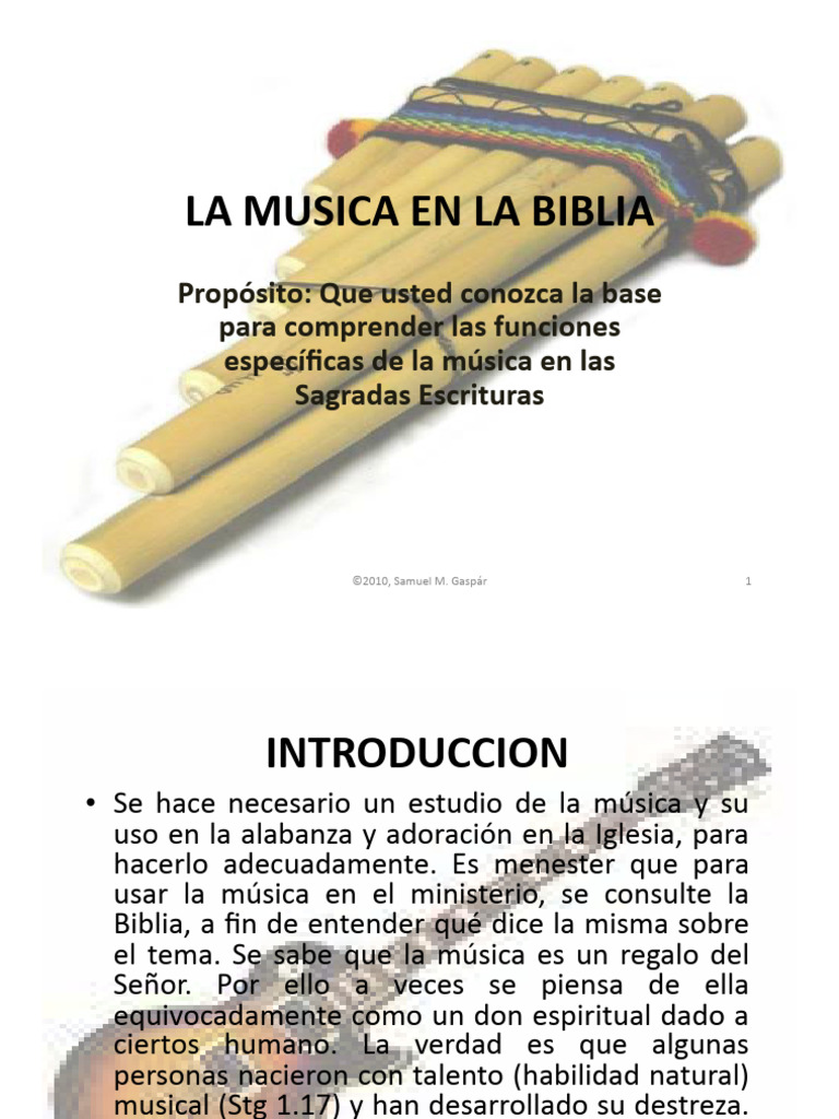 La Mu Sica en La Biblia by Samuel Mateo | PDF | Trinidad | espíritu Santo