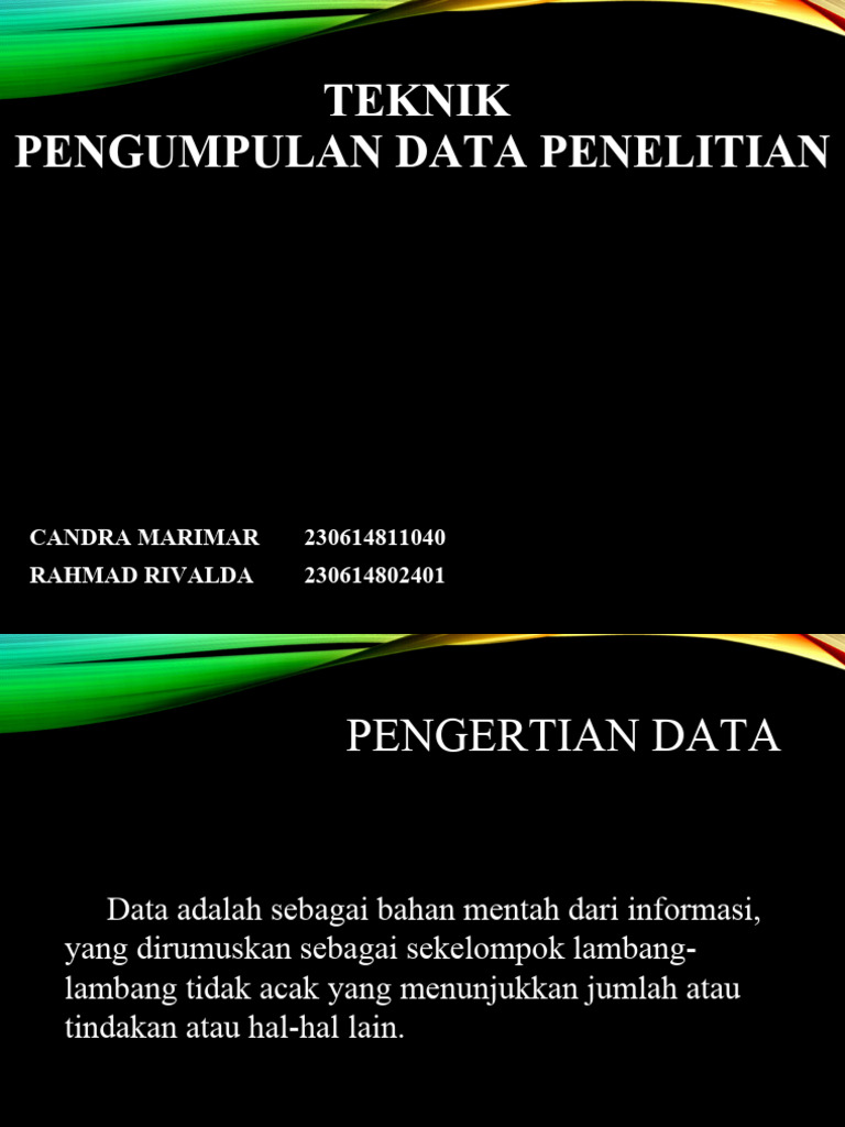 Teknik Pengumpulan Data Penelitian | PDF