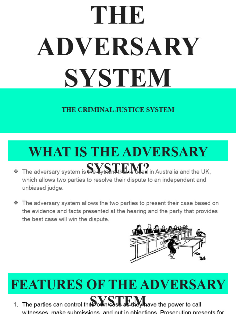The Adversary System Powerpoint | Download Free PDF | Evidence (Law ...