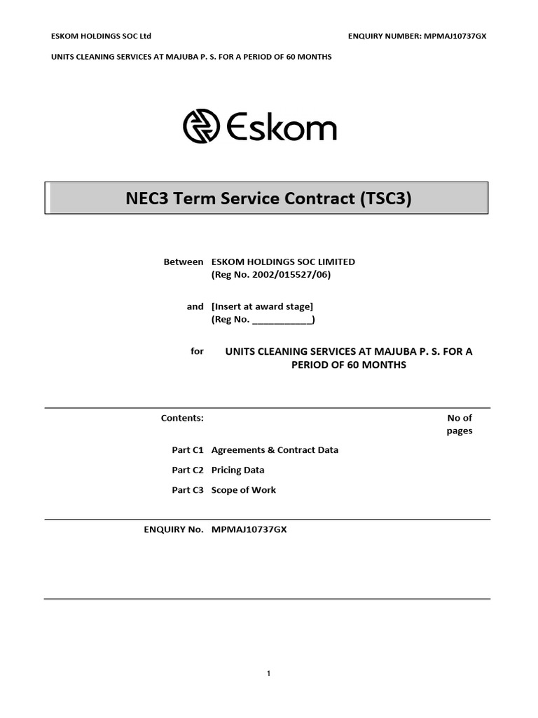 NEC 3 TSC All Parts FINAL - Units Cleaning Services at Majuba P.S. For ...