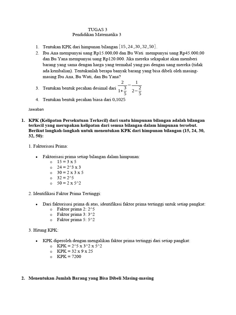 TUGAS 3 Ria Badria MTK 1 | PDF | Metode & Bahan Ajar