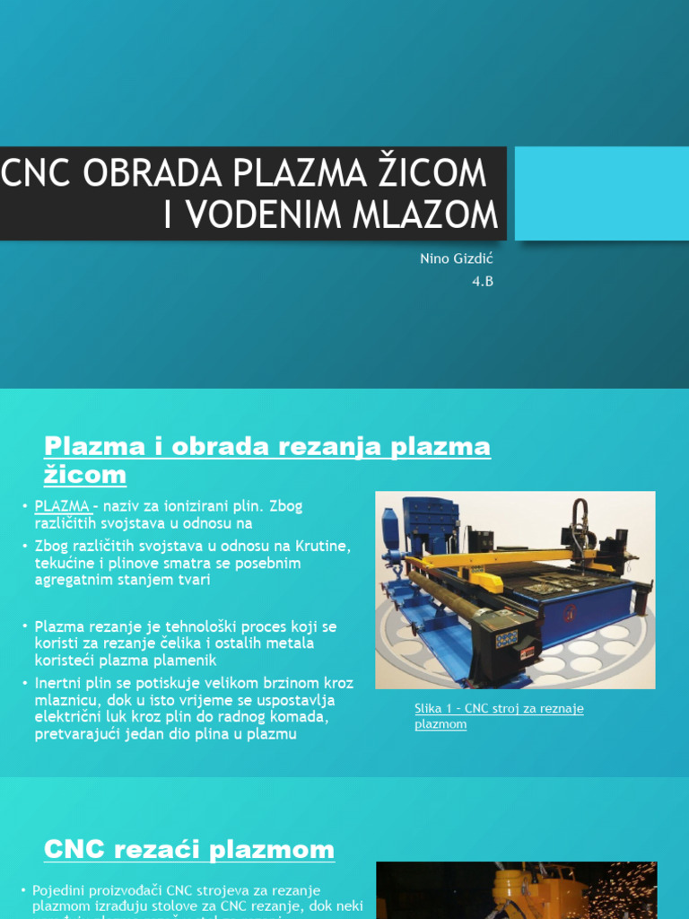CNC Obrada Plazma Žicom I Vodenim Mlazom | PDF