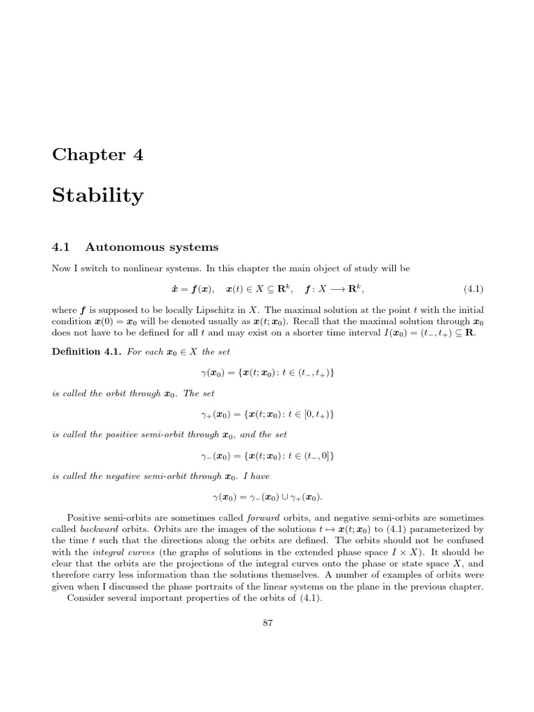 Chapter 4 | PDF | Stability Theory | Hamiltonian (Quantum Mechanics)