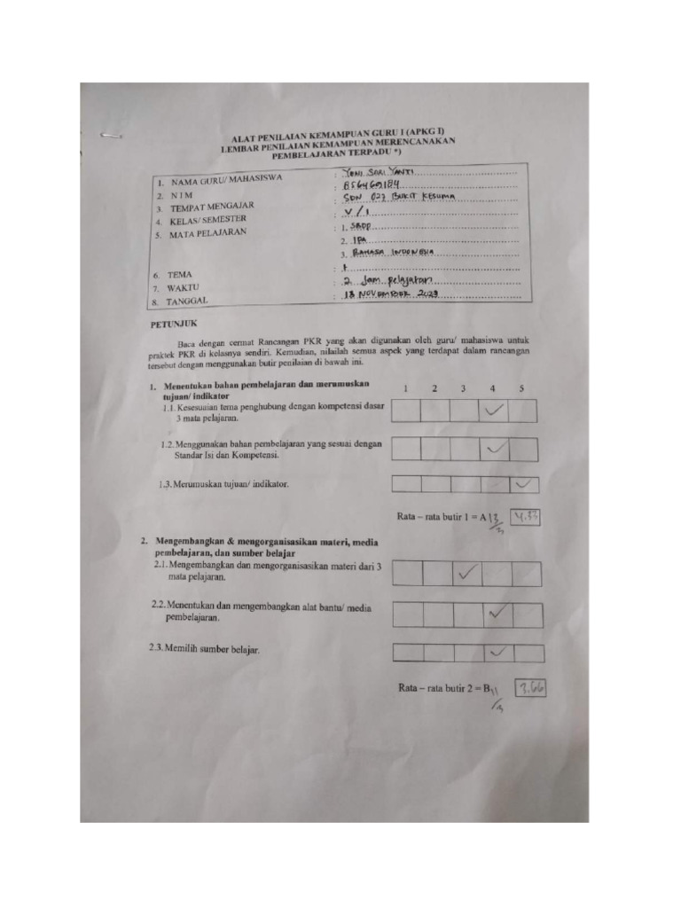 Apkg RPP Refleksi Yeni-Dikompresi | PDF