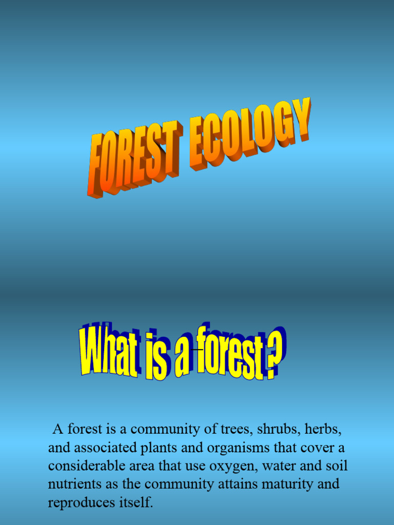 Forest Ecology | PDF | Trees | Douglas Fir