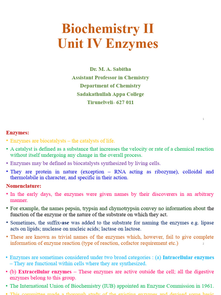 Unit IV Enzymes | PDF | Enzyme Inhibitor | Enzyme