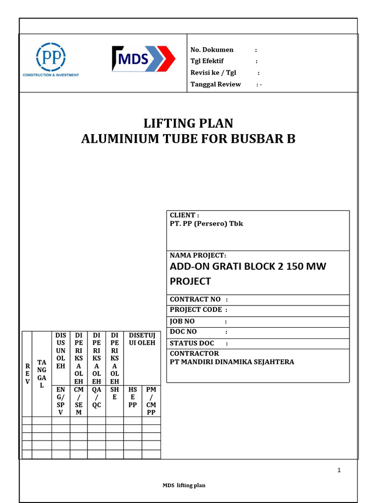 LIFTING PLAN Ok | PDF