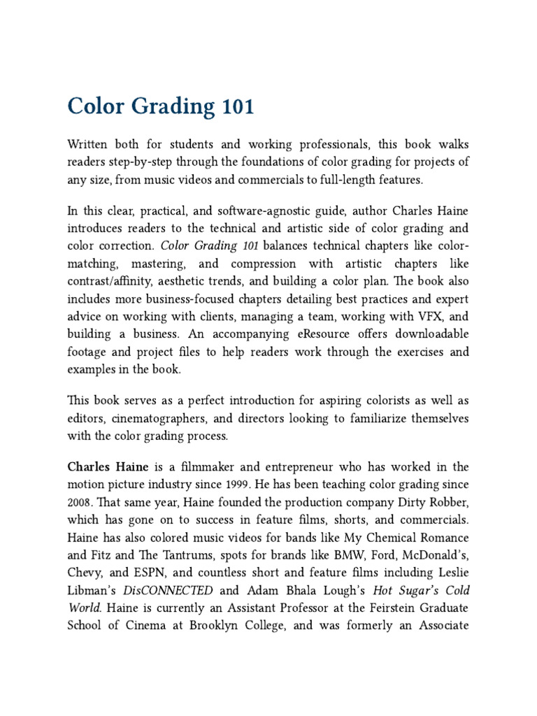 Color - Grading - 101 Getting Started Color Grading For Editors DOP ... Color - Grading - 101 Getting Started Color Grading For Editors DOP ...