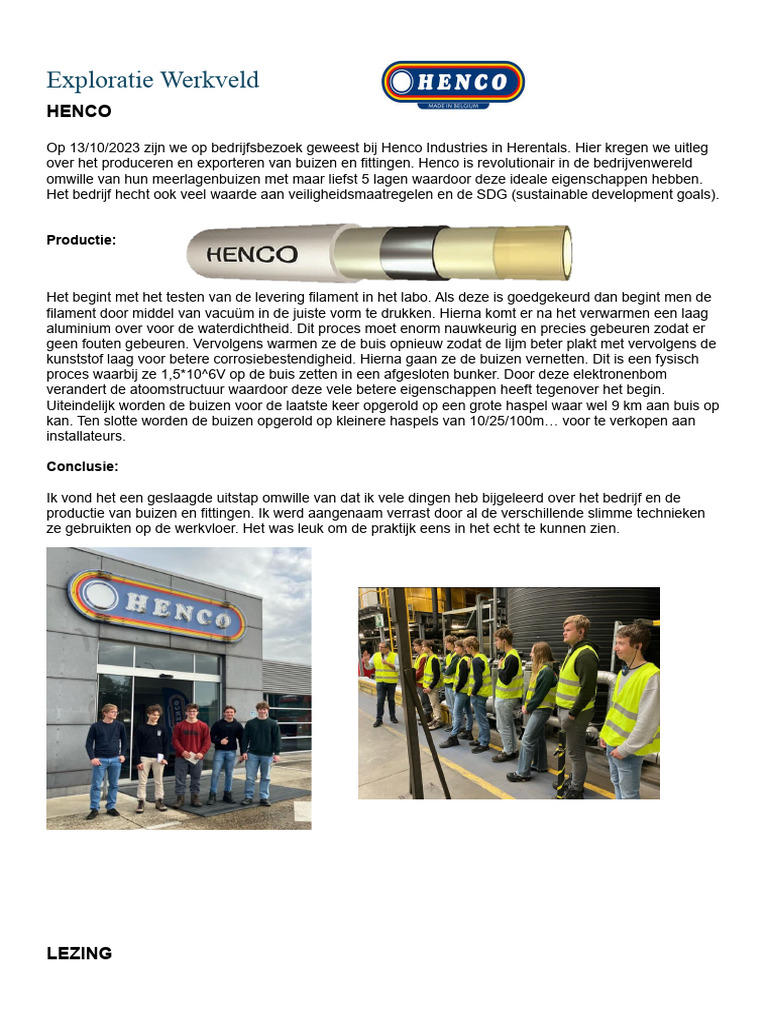 Exploratie Werkveld | PDF