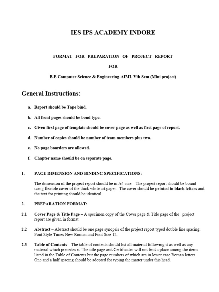 Guidelines For Project | PDF | Computing | Computer Science