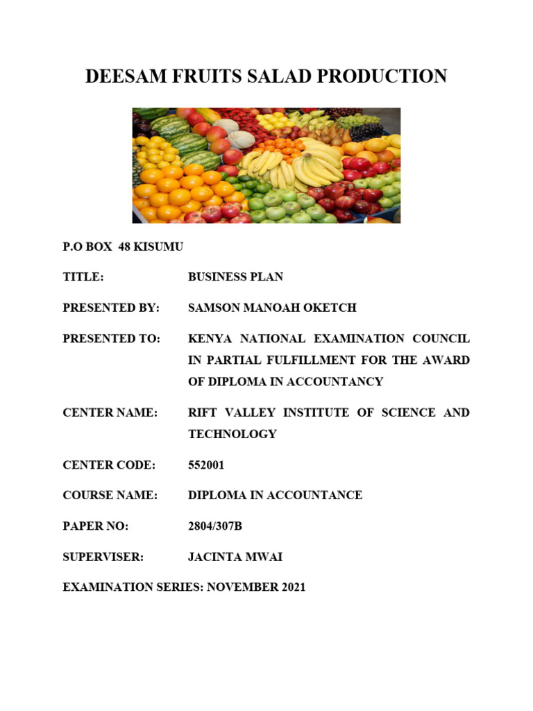 Deesam Fruits Salad Production Executive | PDF | Sales | Marketing