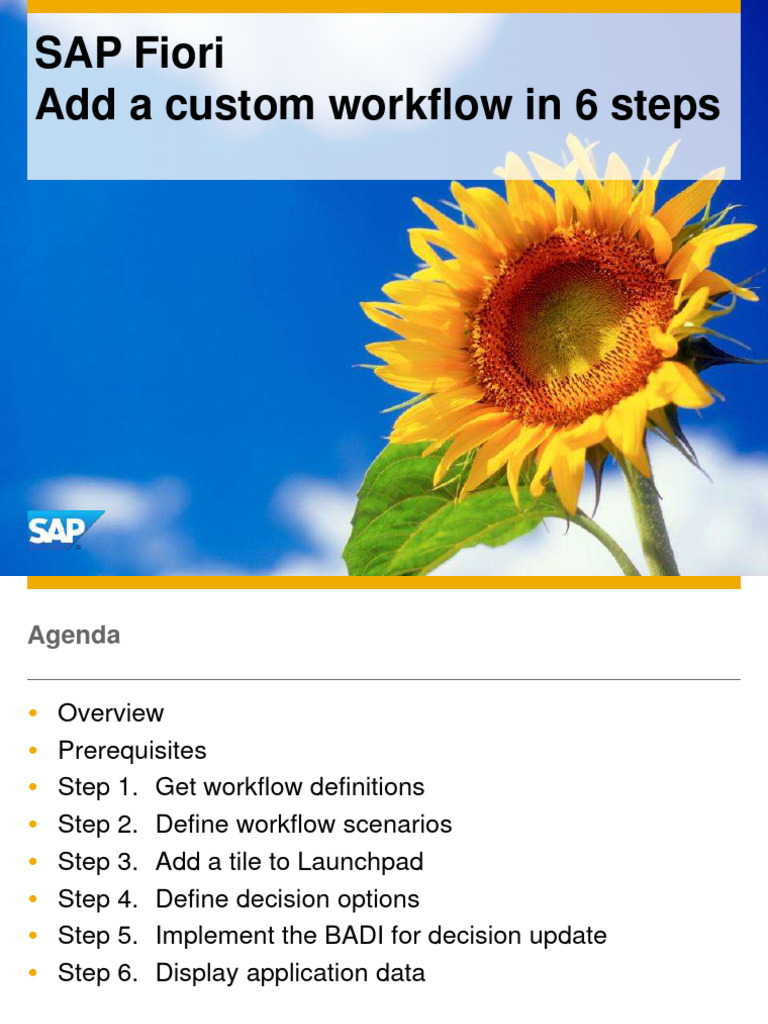 SAP Fiori Add A Custom Workflow in 6 Steps | PDF | Enterprise Resource ...