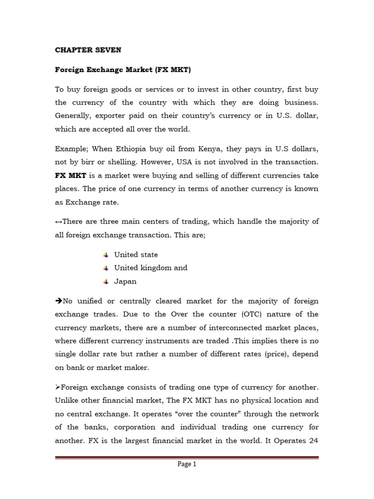 Chapter 7 FI | PDF | Foreign Exchange Market | Exchange Rate