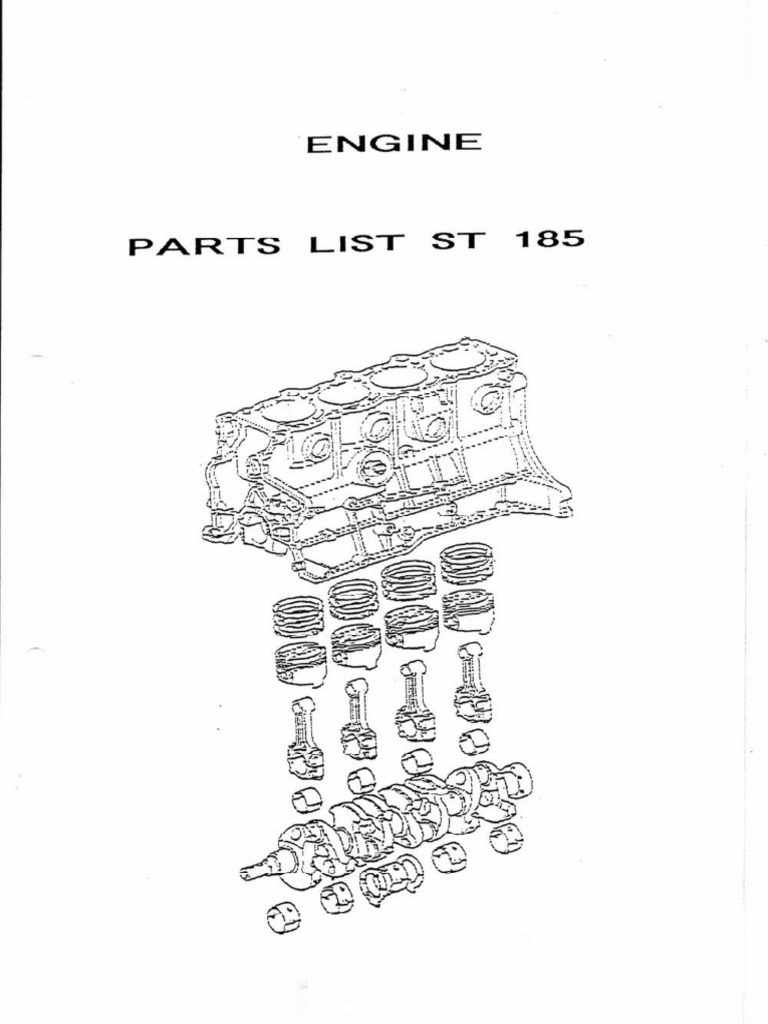 TOYOTA Engine Parts List ST185 | PDF