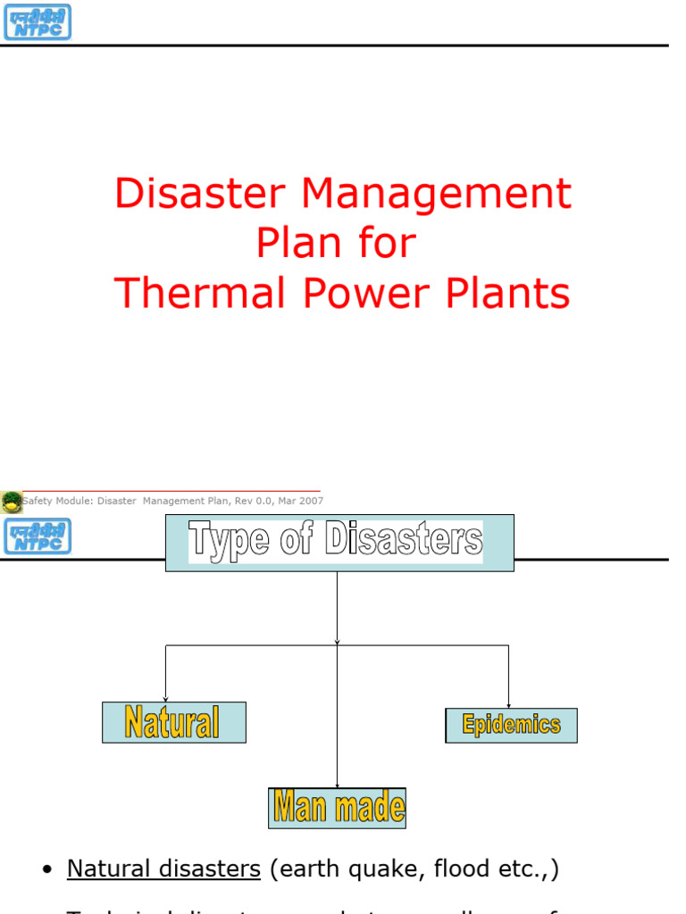 Disaster Management Plan for Power Plants | PDF | Emergency Management ...
