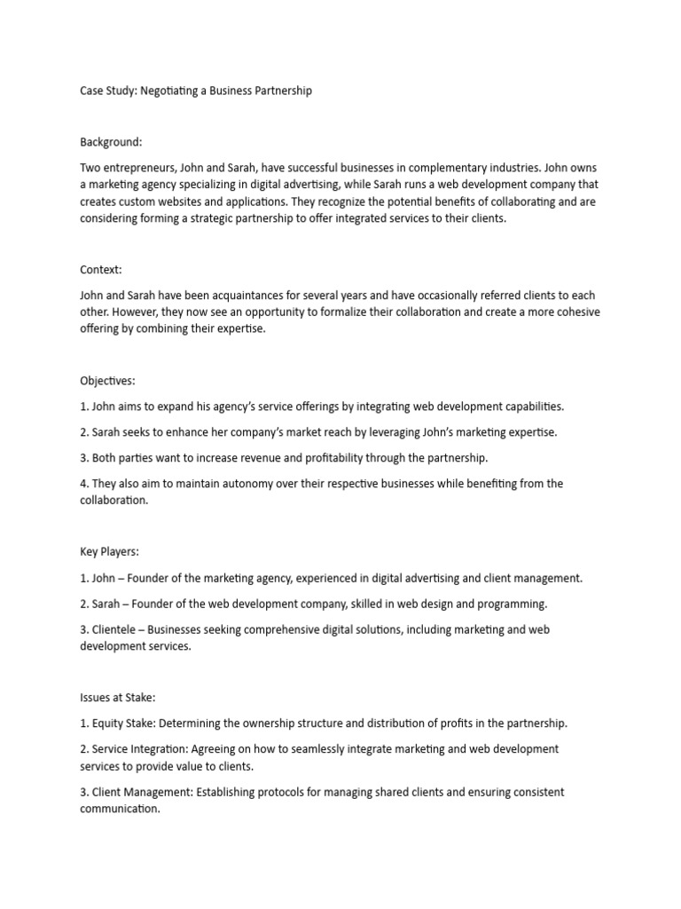 Soft Skills Case Study | PDF | Negotiation | Marketing