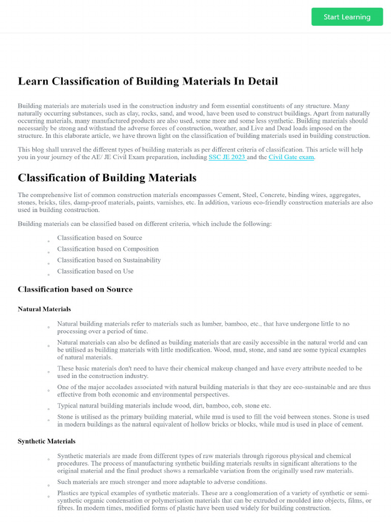 4 Classification of Building Materials Used in Civil Engineering 4 ...