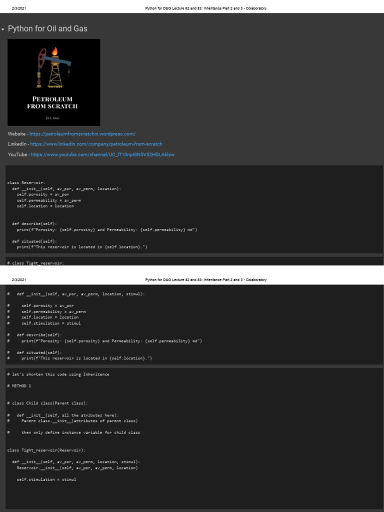 Python O&G Inheritance Guide | PDF | Inheritance (Object Oriented Programming) | Class (Computer ...