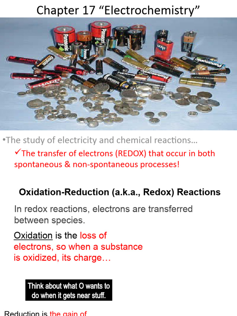 00 Chapter 17 Lecture Notes 2019 | Download Free PDF | Redox | Anode