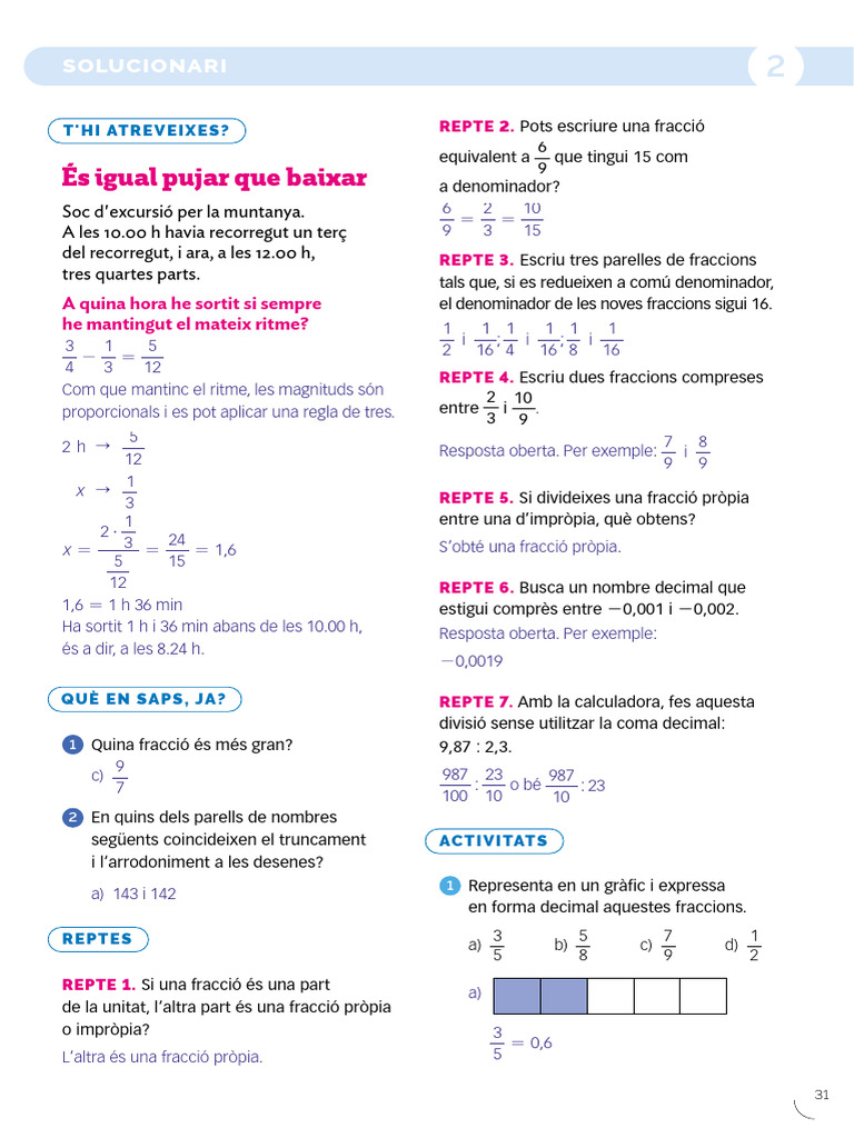 Solucionari - Matematiques - 2n d'ESO - CM - Unitat - 02 - CTLN | PDF