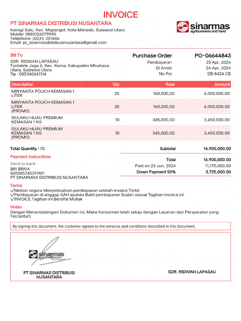 Invoice PO 06644843 2 | PDF