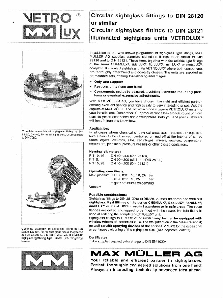 DIN 28120,28121-Sightglass | PDF