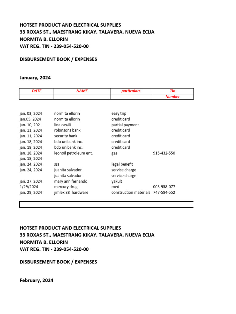 2024 EXPENSES | PDF