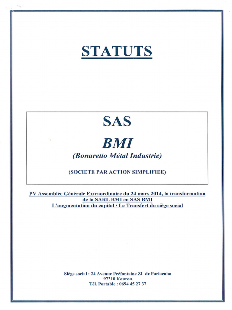 Statuts 0 | PDF