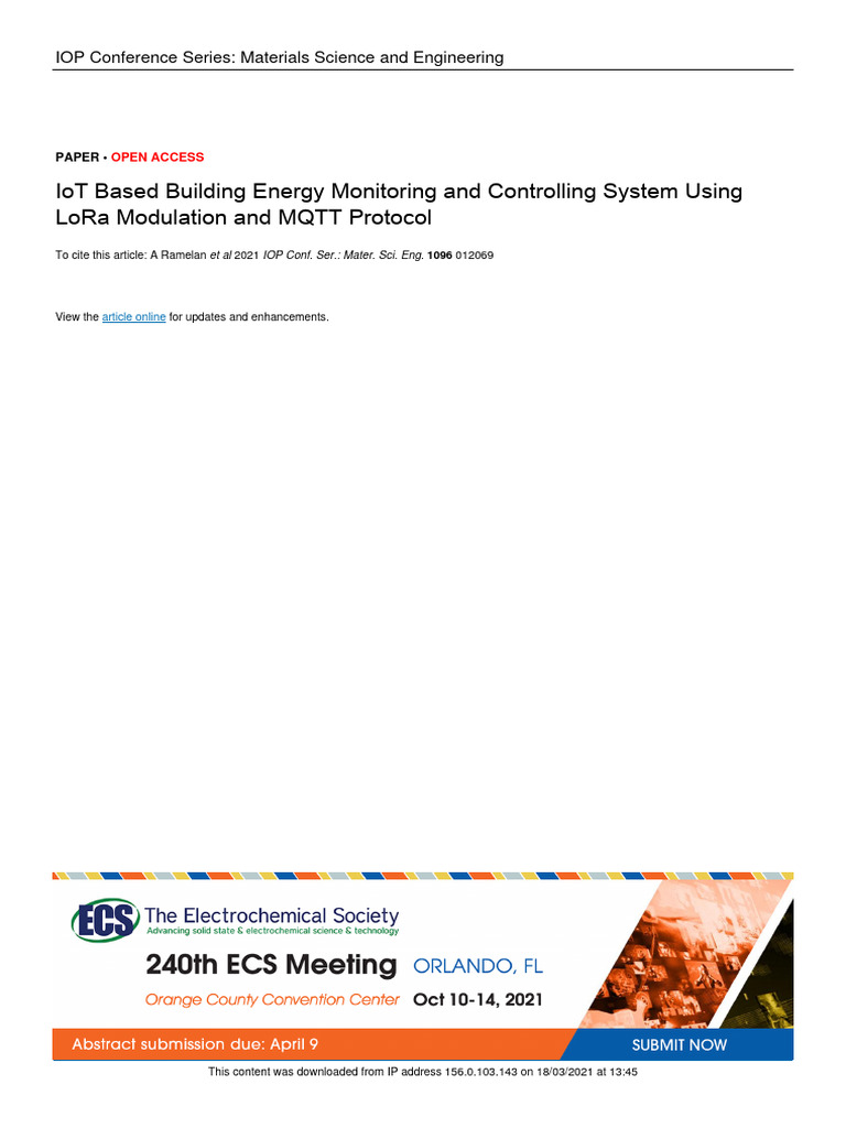 Iot Based Building Energy Monitoring And Controlli Pdf Internet Of Things Computing
