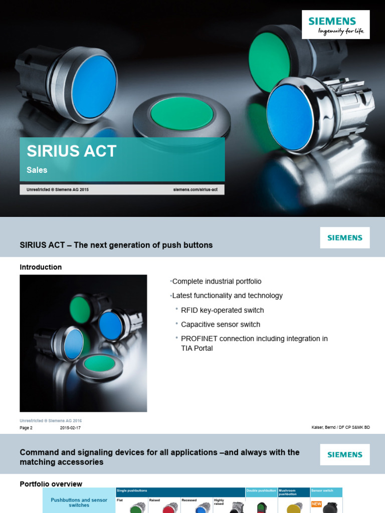 Sirius-Act 3su1 S en | PDF | Switch | Manufactured Goods