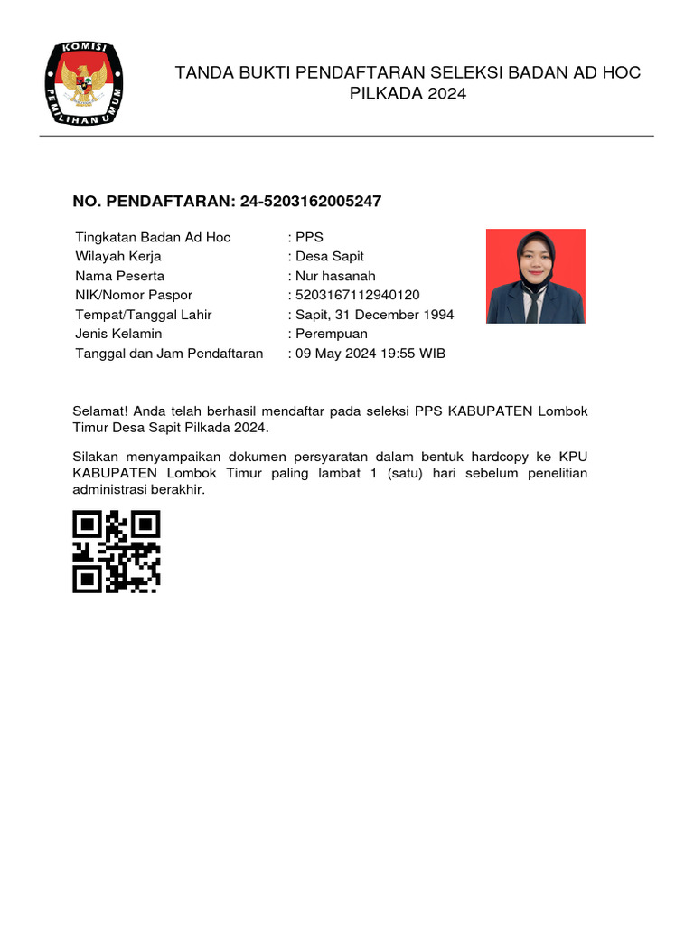 Pendaftaran PPS Pilkada 2024 Desa Sapit | PDF