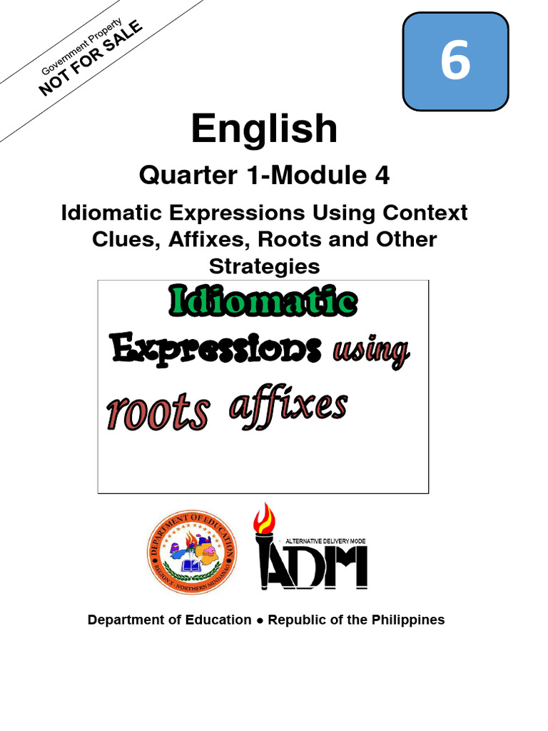 English6 - q1 - Mod4 - Idiomatic Expressions Using Context Clues ...