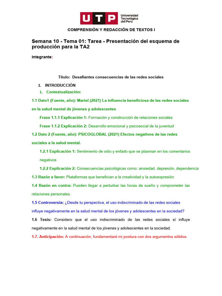 Esquema Semana 10 | PDF | Acoso cibernético | Depresión (estado de ánimo)