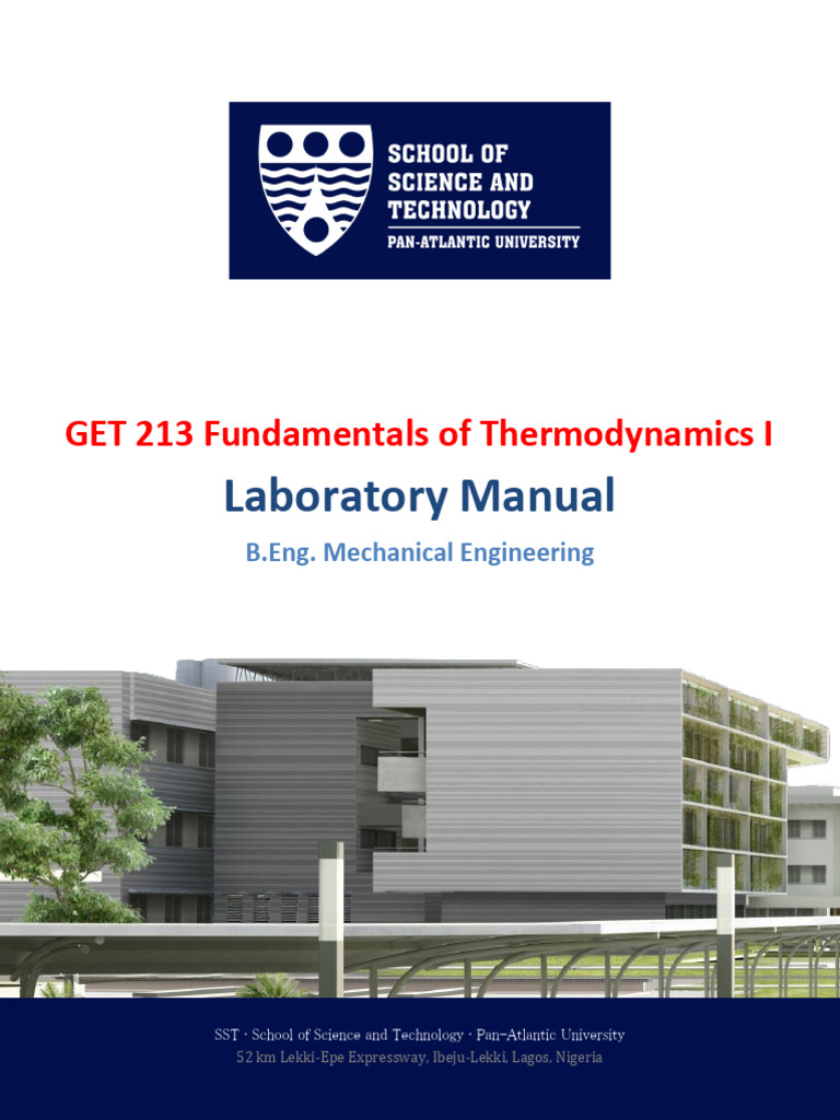 Laboratory Manual - GET 213 - Fundamentals of Thermodynamics I-complete | PDF | Thermodynamics ...