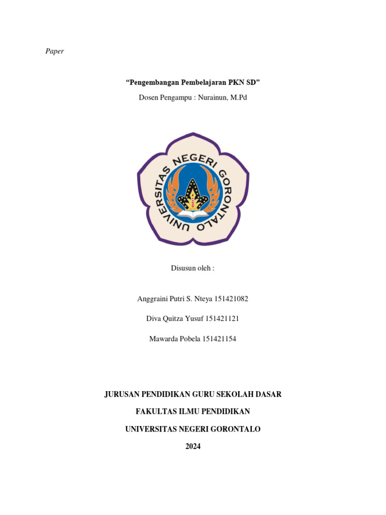 Paper Materi (Kelas 2 Semester 1) | PDF | Sains & Matematika