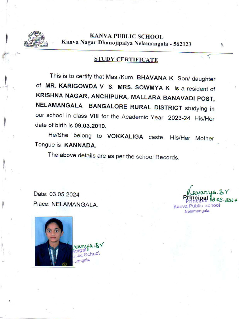 Study Certificate Ba | PDF