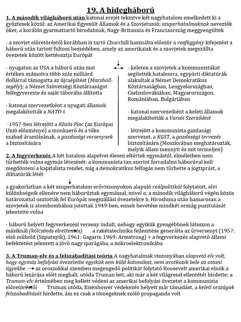 A Hidegháború | PDF