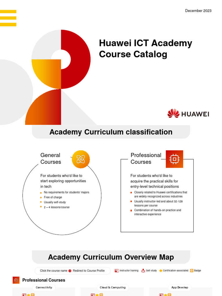 Huawei ICT Academy Course Catalog 2023 | PDF | Computer Network ...