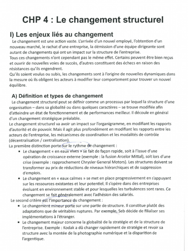 Le changement structurel | PDF