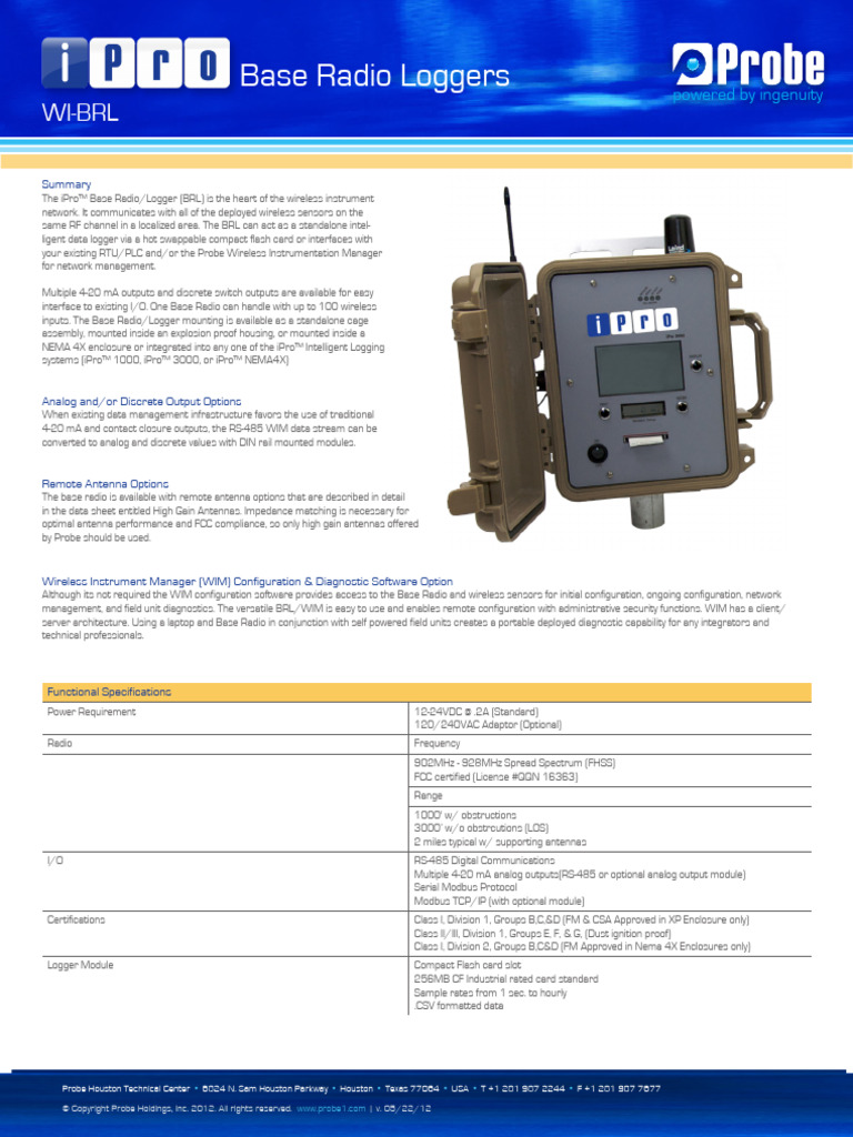 Wireless Base Radio Loggers | PDF | Radio | Wireless