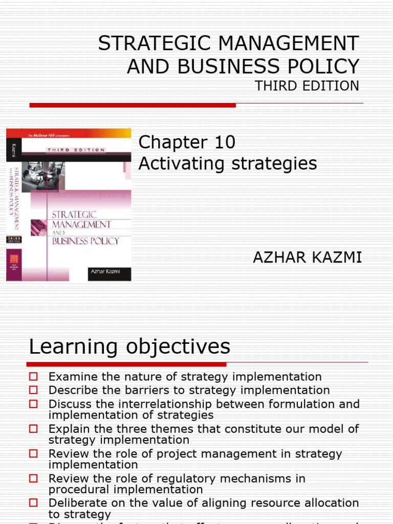 Activating Strategies | PDF | Policy | Strategic Management