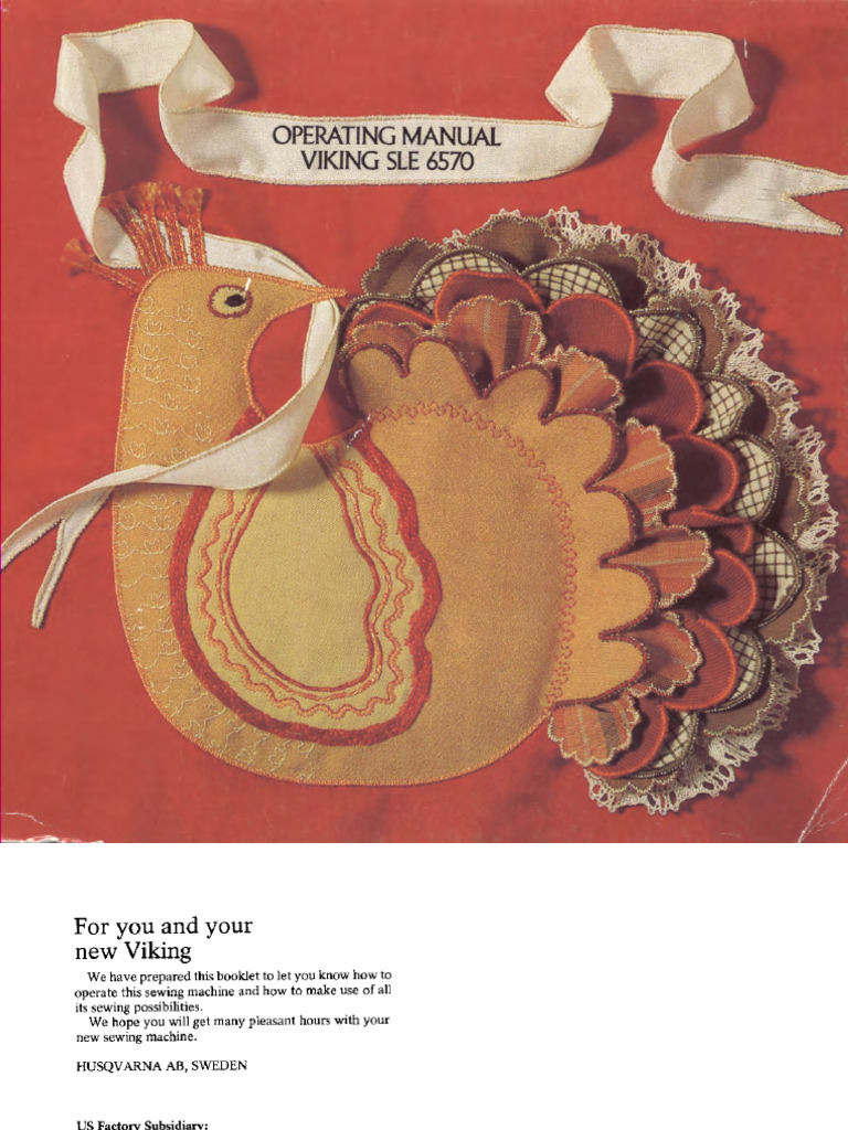 Husqvarna/Viking 6570 Sewing Machine Instruction Manual | PDF