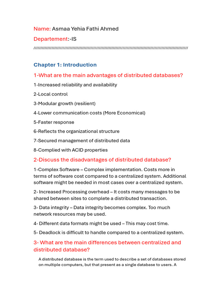 DDB Sheet .... Asmaa Yehia Fathi Ahmed | PDF | Databases | Table (Database)