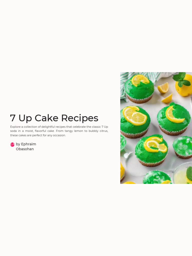 7 Up Cake A Refreshing Delight | PDF | Cakes | Baking