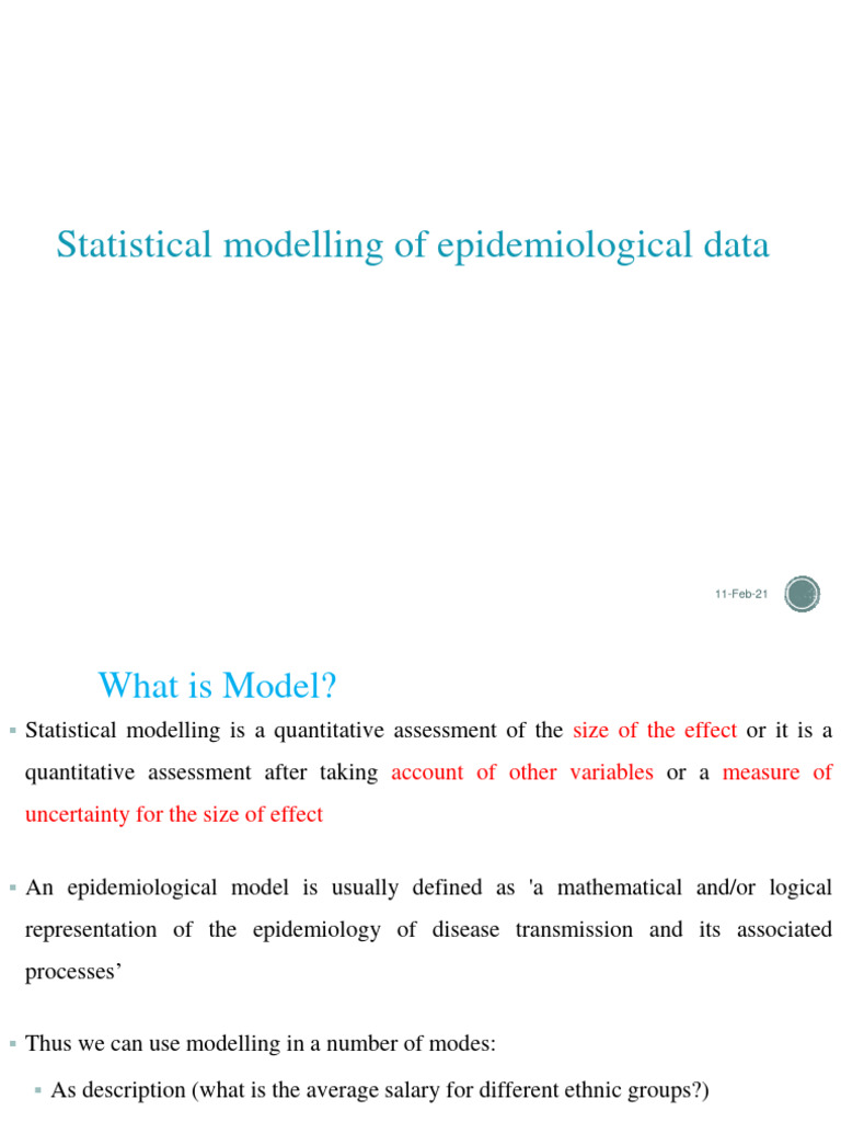 Statistical Modelling of Epidemiological Data | PDF | Coefficient Of ...