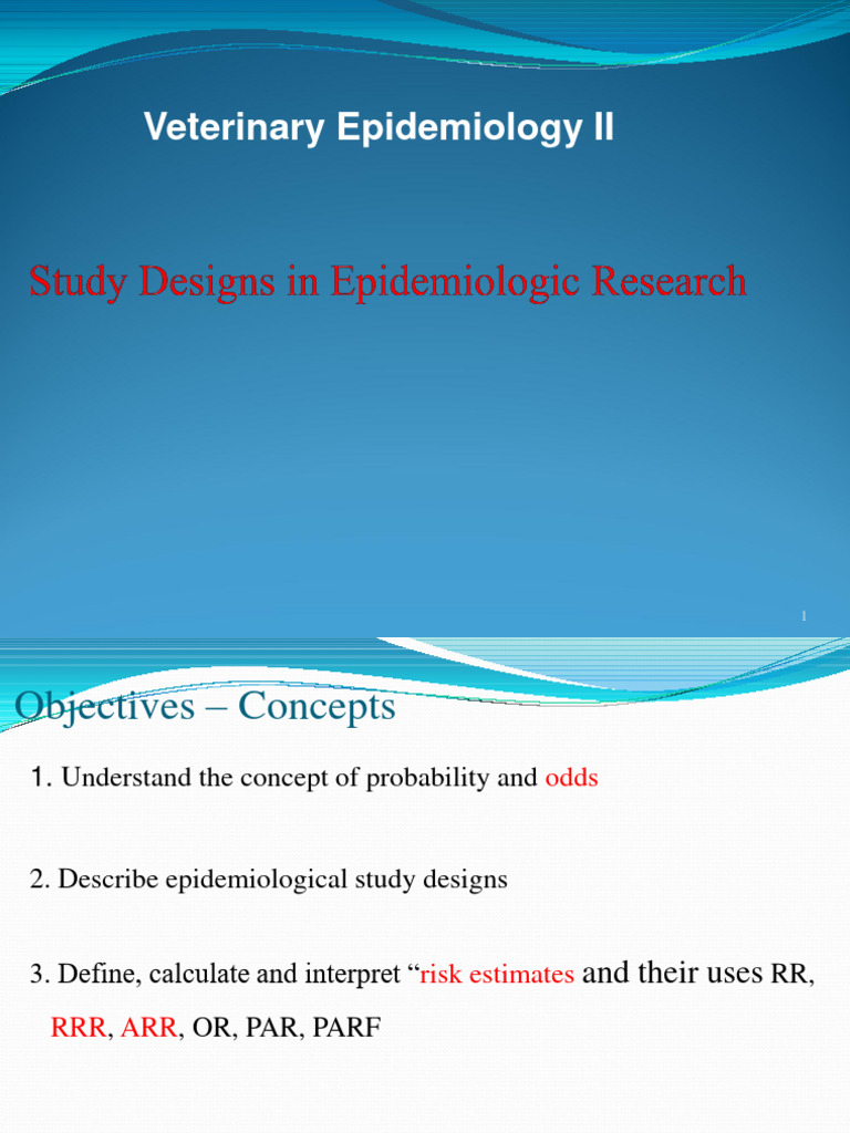 Epidemiological Study Design Overview | PDF | Epidemiology | Cohort Study